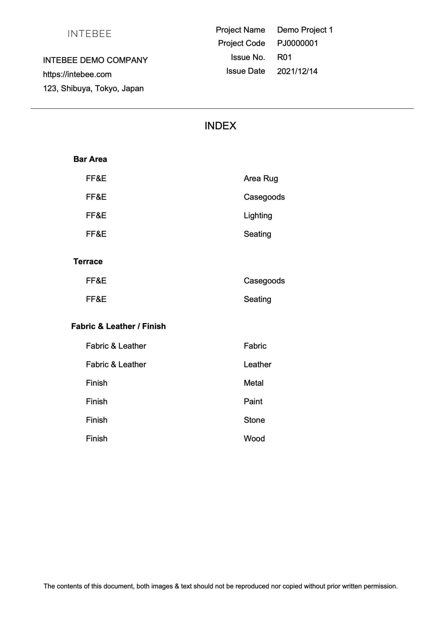 How to make Interior Design Product Specification - INTEBEE Design Media